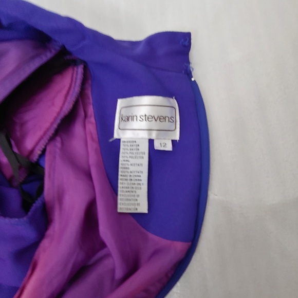 karin stevens | Dresses | Karin Stevens Mock 2piece Blue Dress | Poshmark